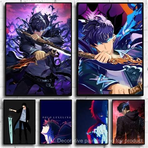 Solo Leveling Anime Canvas Poster Wall Art Printing Waterproof Home Living Bed Room Garage Bar