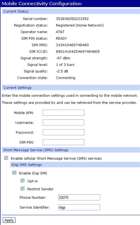 Configure Network Settings Digi