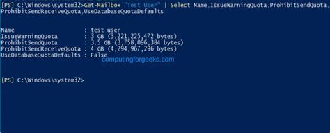Configure Mailbox Quotas And Archives On Exchange Server ComputingForGeeks