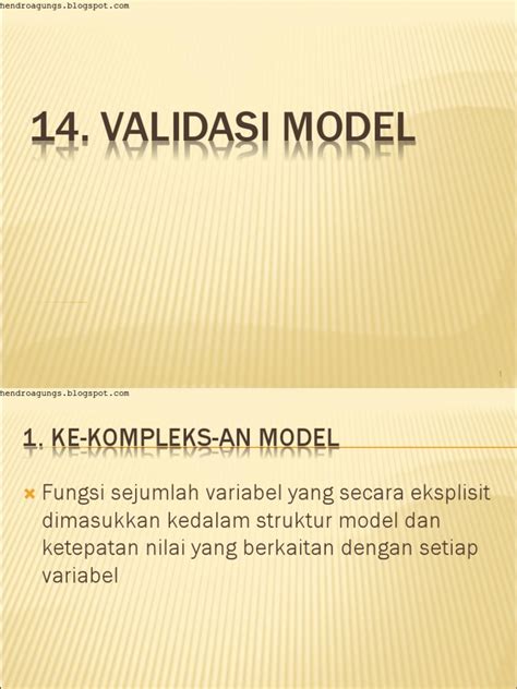 14 Validasi Model Pdf