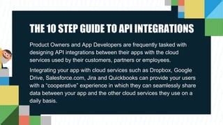 Step Guide To API Integrations PPT