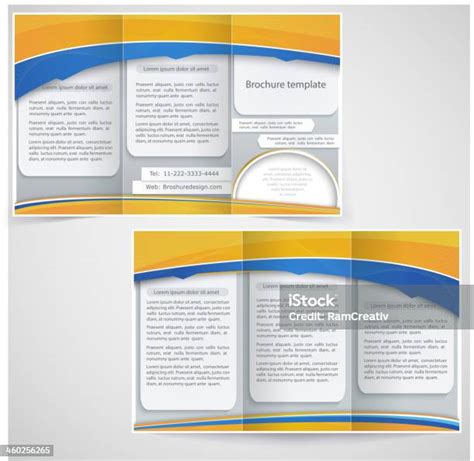 벡터 블루 브로셔 레이아웃 비즈니스 세 돌림주름 고객 형판 3단 브로슈어에 대한 스톡 벡터 아트 및 기타 이미지 3단 브로슈어 형판 0명 Istock