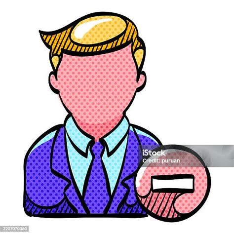 마이너스 기호 하프 톤 아이콘 손으로 그린 컬러 벡터 일러스트 레이 션을 가진 사업가 경영자에 대한 스톡 벡터 아트 및 기타 이미지 경영자 낙서 드로잉 남자 사업가