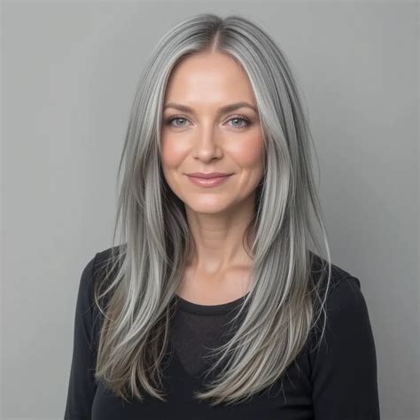 40 Long Hairstyles For Women Over 50 With Natural Gray Hair