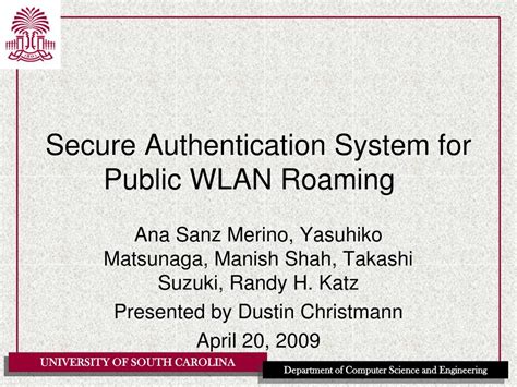 Ppt Secure Authentication System For Public Wlan Roaming Powerpoint