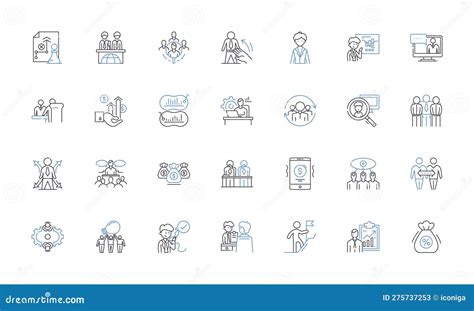 Process And Procedure Line Icons Collection Flowchart Streamlined