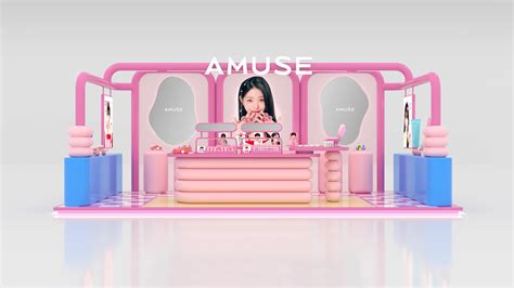 Fashion Makeup Booth Design Modern Cosmetic Display Kiosk Cosmetic Showcase