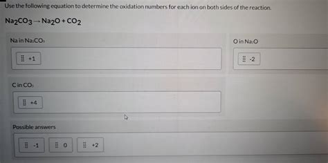 Solved Use The Following Equation To Determine The Oxidation Numbers For Each Ion On Both Sides