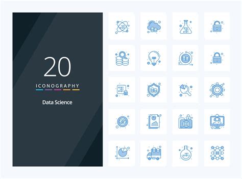 20 Data Science Blue Color Icon For Presentation 16148876 Vector Art At