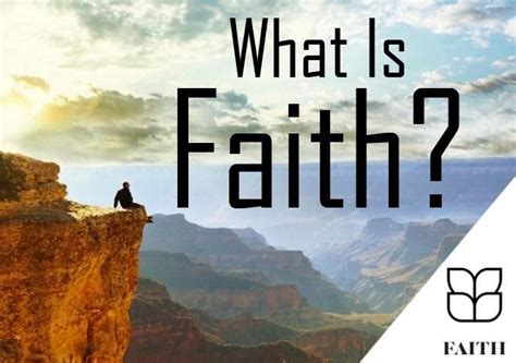 Faith Is Trust Assurance And Confidence In God Living Faith Is Shown