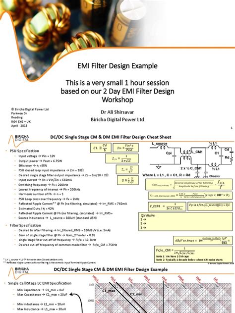 Input Filter Design Example Pdf Pdf Electronic Filter Power Supply