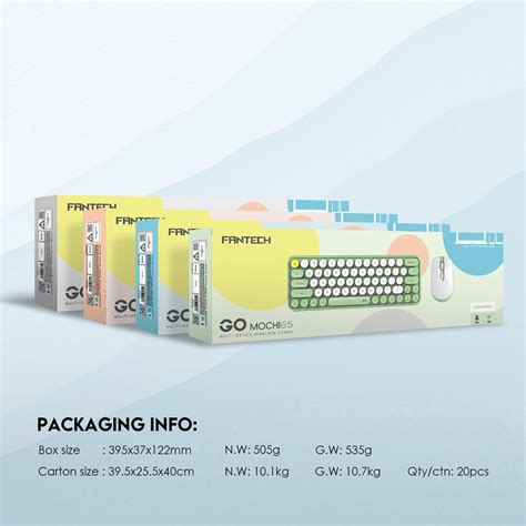 Fantech Go Mochi 65 Combo Set Keyboard Mouse Wireless Bluetooth Dual Mode Fantech Indonesia