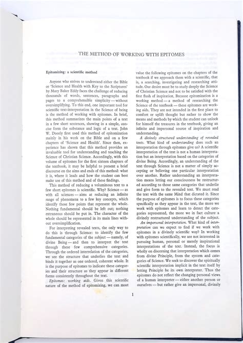 Epitomes For The Spiritually Structured Interpretation Of The Christian