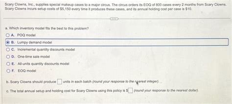 Solved Stop Using The Eoq Model The Correct Answer Is