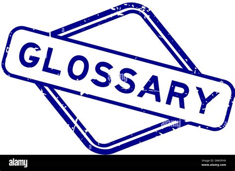 Grunge Blue Glossary Word Rubber Seal Stamp On White Background Stock Vector Image And Art Alamy