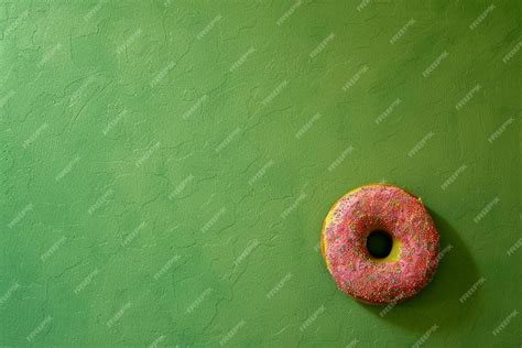 donut doughnut of different colors on a green background with multi
