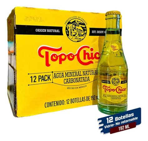 Agua Mineral Topo Chico 192 Ml De Vidrio 12 Pack Meses Sin Intereses
