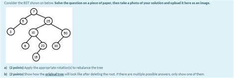 Solved Consider The BST Shown On Below Solve The Question On Chegg Com