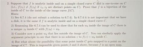Solved Suppose That F Is Analytic Inside And On A Simple Chegg