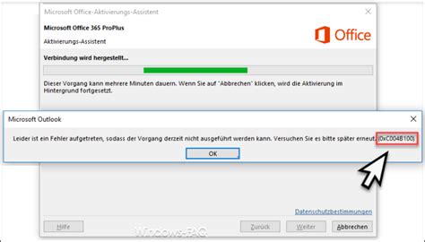 Fehlercode 0xc004b100 Bei Der Aktivierung Von Office 365 Windows Faq