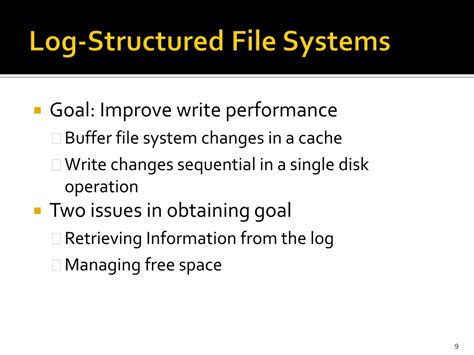 Ppt The Design And Implementation Of A Log Structured File System