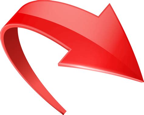 Curved Arrow Red Pngs For Free Download