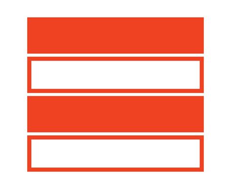 Rectangle Geometric Outline And Shape Collection Orange Symbol Element Graphic Design