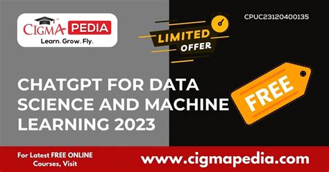 Chatgpt For Data Science And Machine Learning 2023 Free Udemy Course Cigma Pedia