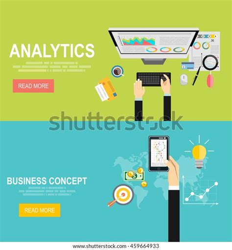 Vector Modern Flat Design Analytics Information Stock Vector Royalty