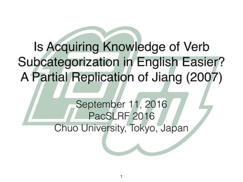 Is Acquiring Knowledge Of Verb Subcategorization In English Easier A