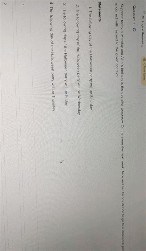 Logical Reasoning 07 Min 13 Sec Question 1 Studyx