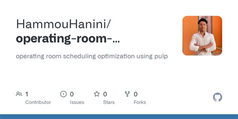 Github Hammouhanini Operating Room Scheduling Optimization Using Pulp Operating Room