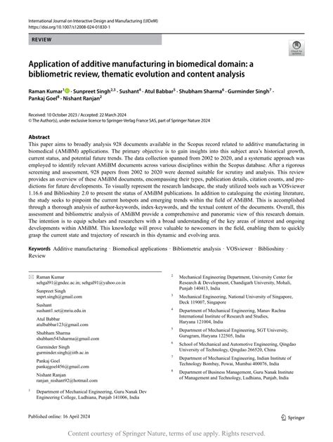 Application Of Additive Manufacturing In Biomedical Domain A