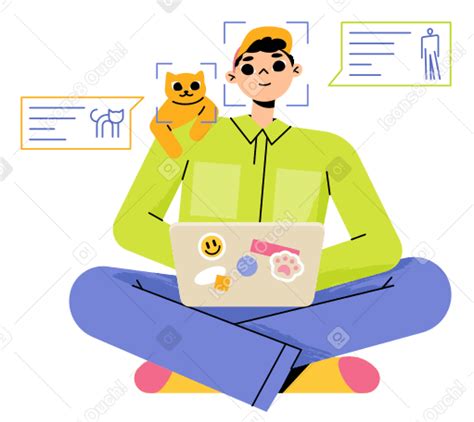 Png 및 Svg의 Ai 사람 감지얼굴 Id 일러스트