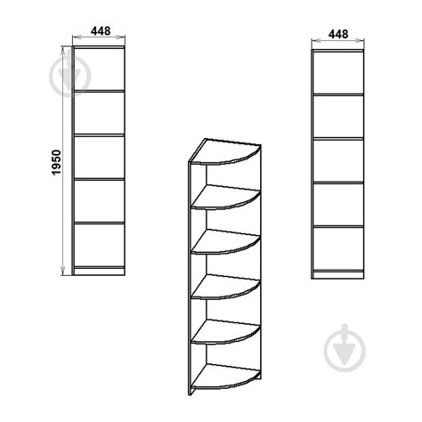 ᐉ Книжкова шафа Компаніт Пенал 1 дуб сонома • Краща ціна в Києві