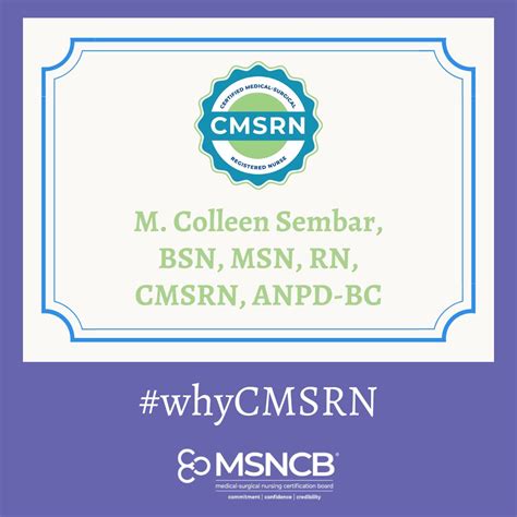 Earn The Cmsrn With M Colleen Sembar Academy Of Medical Surgical
