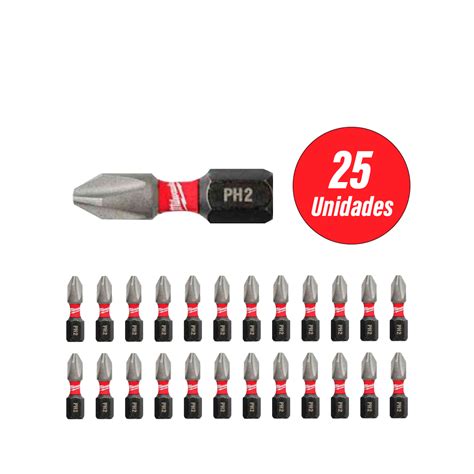 Puntas Phillips Ph2 X 25u De 2 Pdestornillador Y Taladro