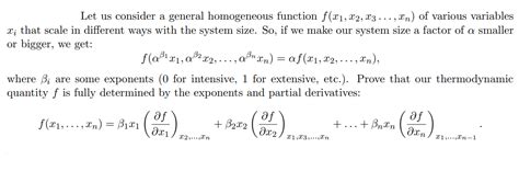Solved Let Us Consider A General Homogeneous Function
