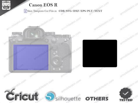 Canon EOS R LCD Cut Template ARMOBILESKIN