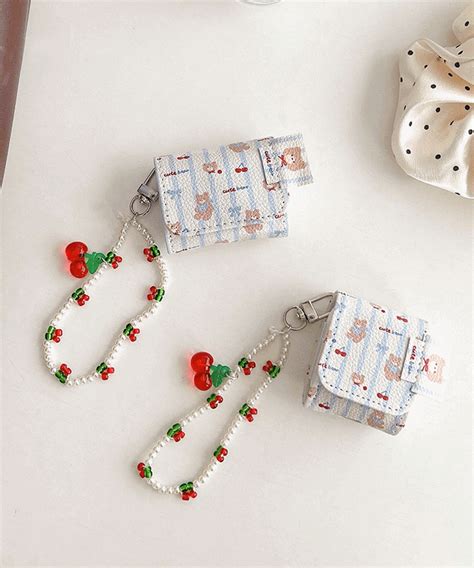 키링set 블루베어 체리 에어팟케이스 비즈 프로 1세대 2세대 3세대 프로2 에이블리