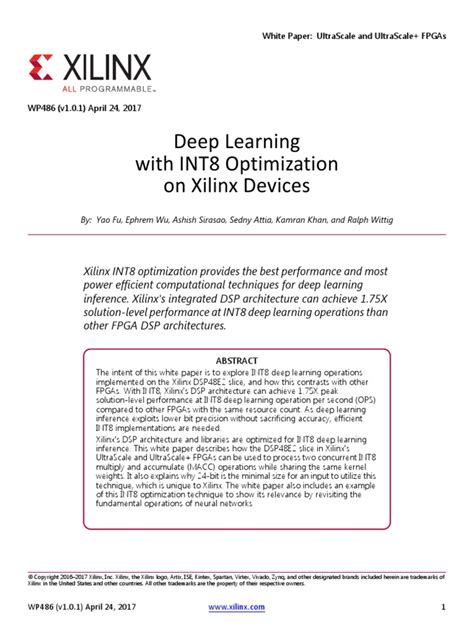 Deep Learning Xilinx Pdf Field Programmable Gate Array Deep Learning