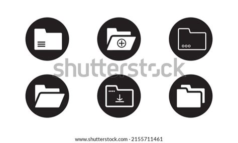 흰색 배경에 폴더 아이콘이 분리된 큰 스톡 벡터로열티 프리 2155711461 Shutterstock