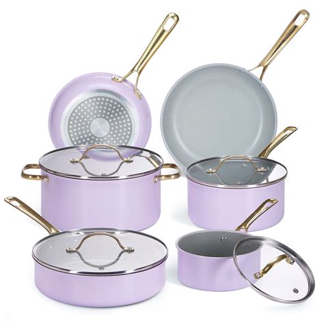 Chef Power 10 Pcs Ceramic Non Stick Cookware Sets Pots And Pans Set