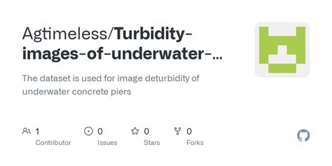 GitHub Agtimeless Turbidity Images Of Underwater Concrete Piers The Dataset Is Used For Image