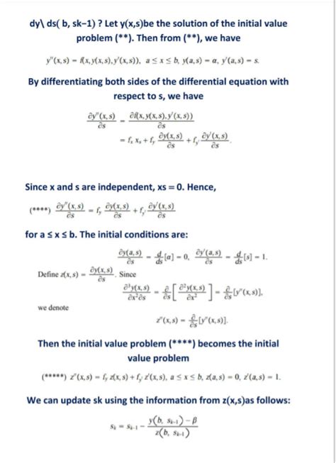 3 Nonlinear Shooting Method Consider The Boundary