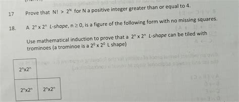 solved 17 prove that n 2n for n a positive integer greater