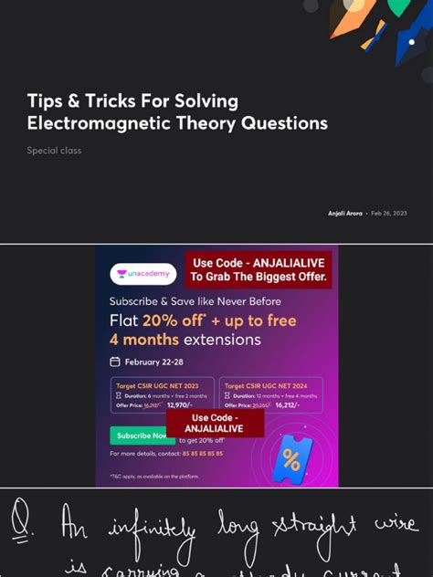 tips tricks for solving electromagnetic theory questions with anno pdf