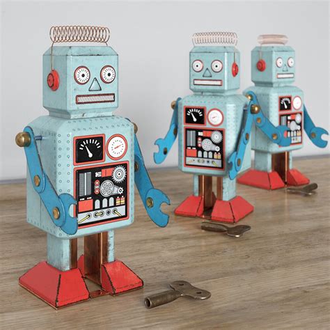 Retro Tin Toy Robots 3d модель Скачать Хобби на