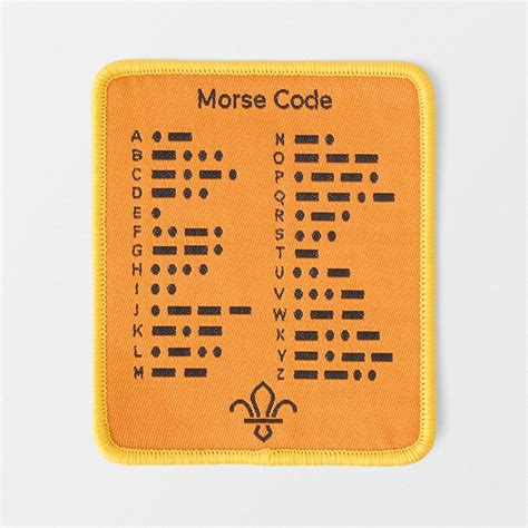Scouts Blanket Badge Morse Code Alphabet Scouts Blanket Badge Morse Code Alphabet