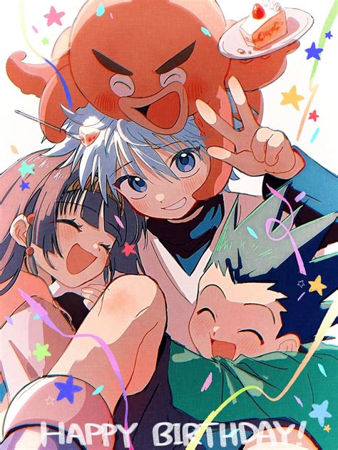 Killua Zoldyck Gon Freecss Alluka Zoldyck And Ikalgo Hunter X